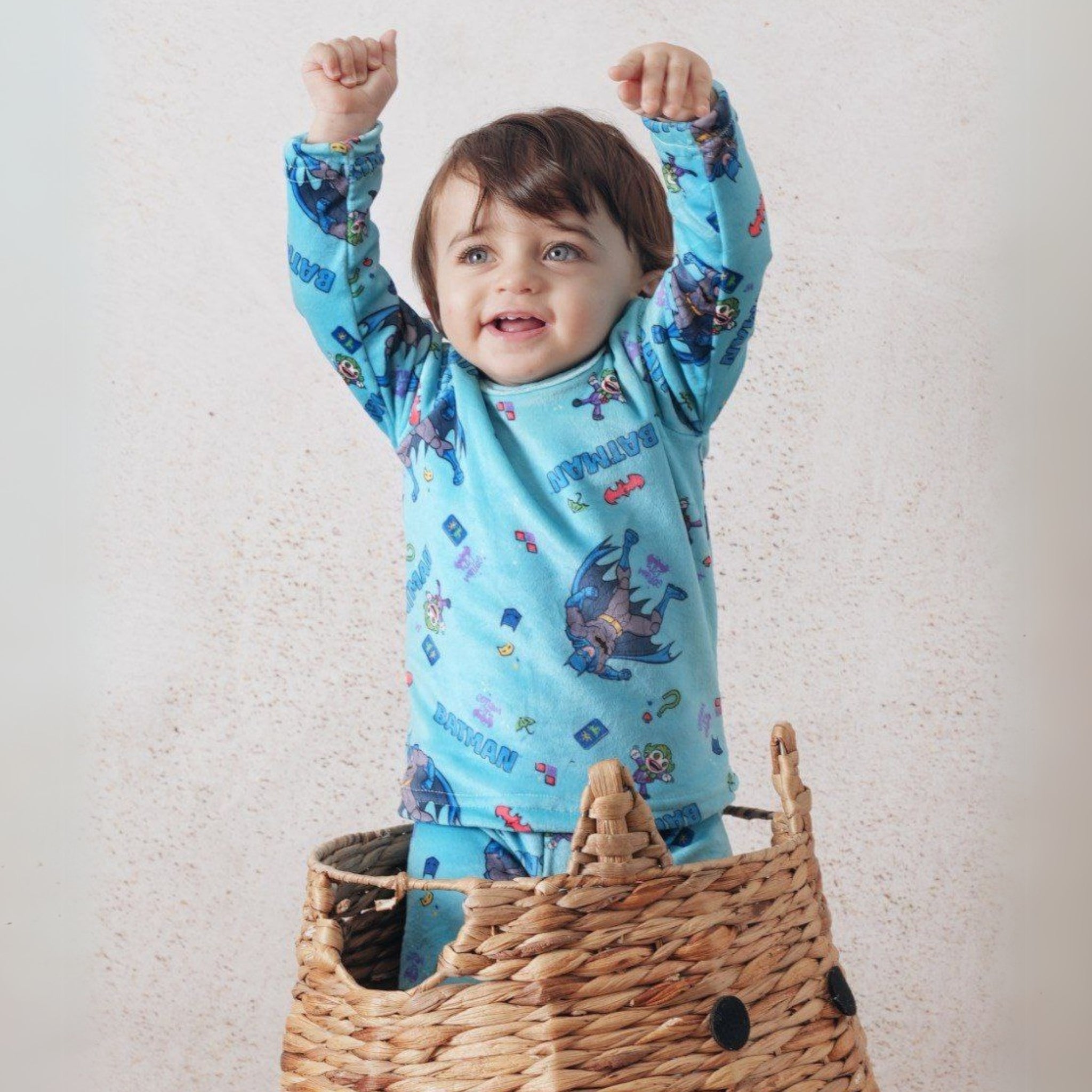 Batman Turquoise Fleece Pyjama Set – Little Toes Egypt